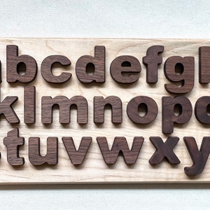 Lower Case Hardwood Alphabet Board | Fun and Functional Sensory ...