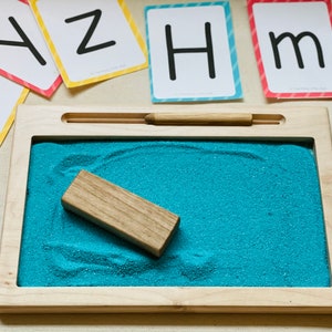 Sand Tray, Wooden Sand Tracing Tray, Montessori Inspired , Preschool ...