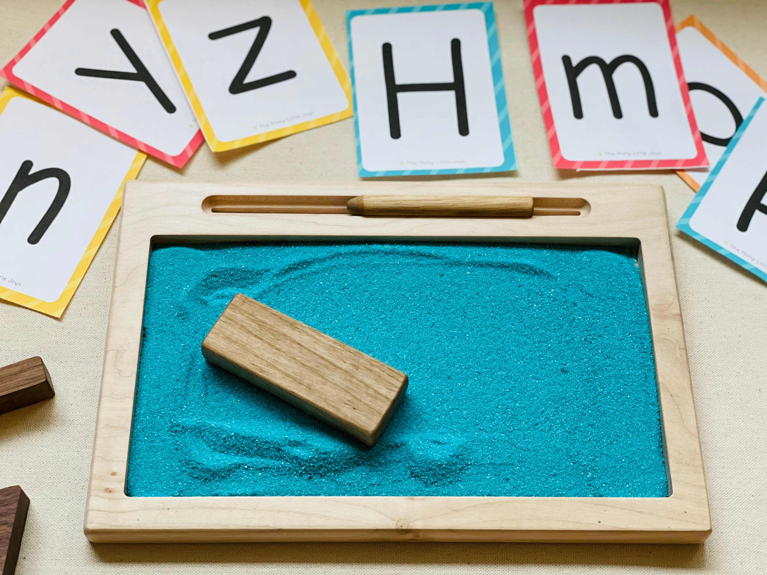 Sand Tray Wooden Sand Tracing Tray Montessori Inspired - Etsy
