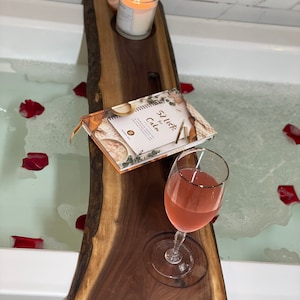 Bath Caddy | Luxurious Personal Spa Made Using Cherry or Walnut Live ...