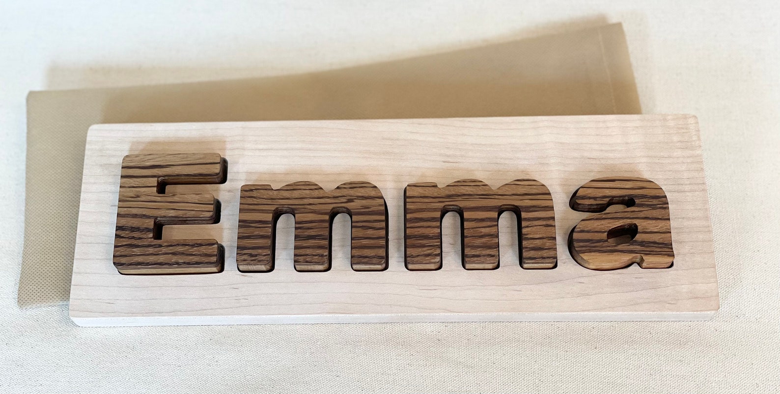 Personalized Wood Name Puzzle Montessori Wooden Name Puzzle - Etsy