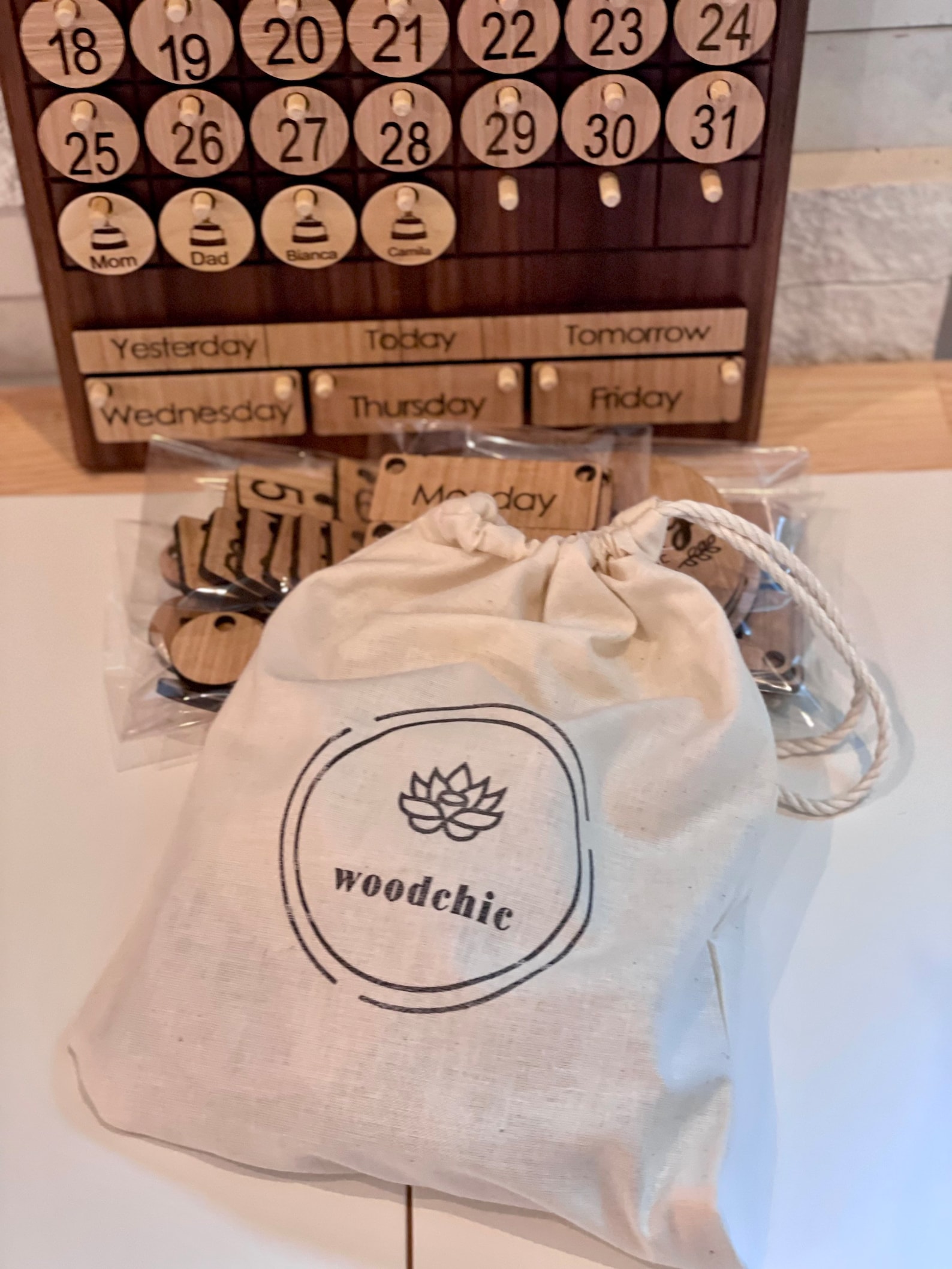 Wooden Perpetual Calendar, Montessori Calendar, Homeschool Calendar ...