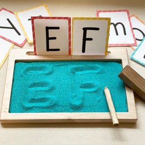 Sand Tray, Wooden Sand Tracing Tray, Montessori Inspired , Preschool ...