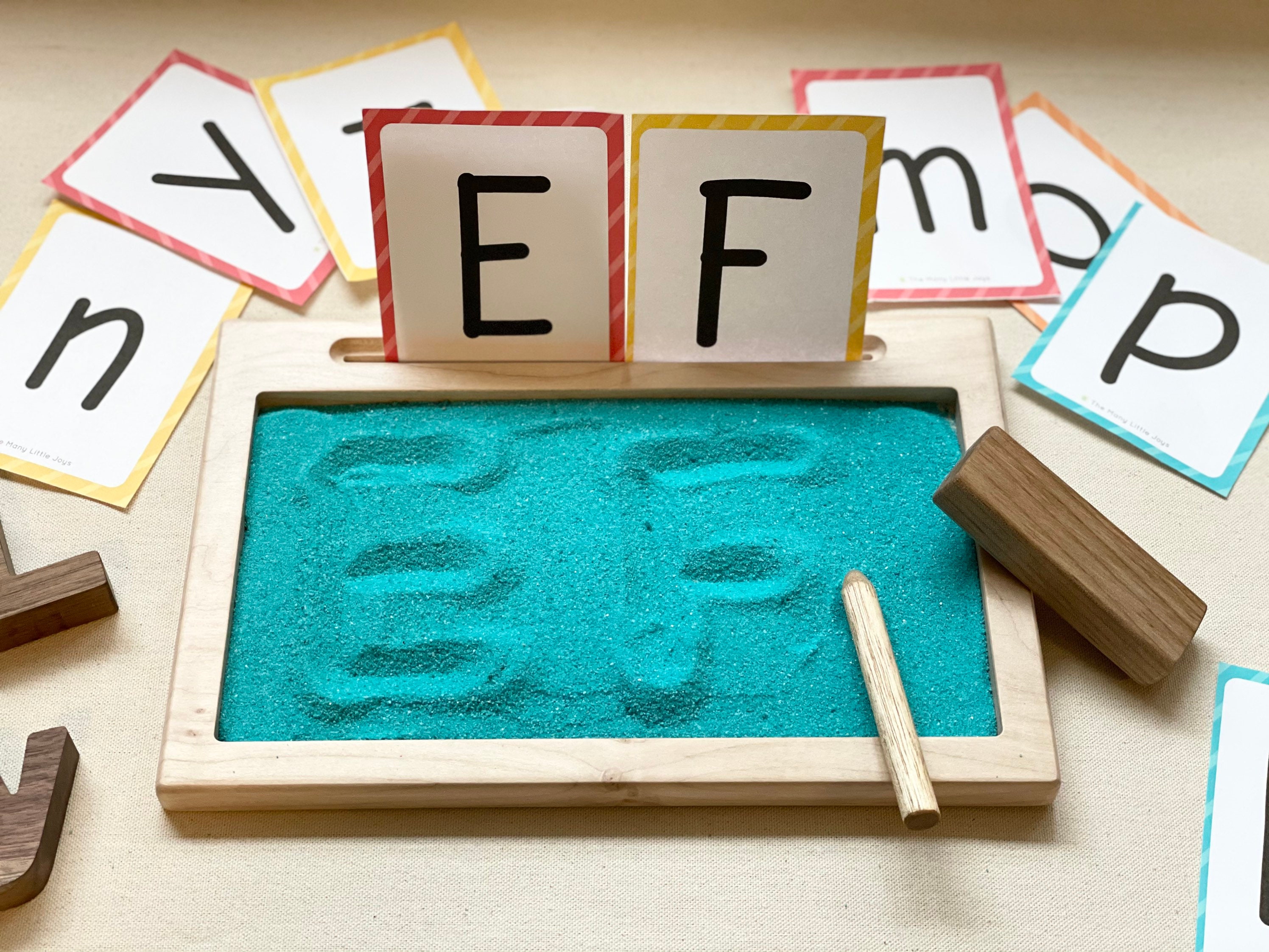 Sand Tray Wooden Sand Tracing Tray Montessori Inspired - Etsy