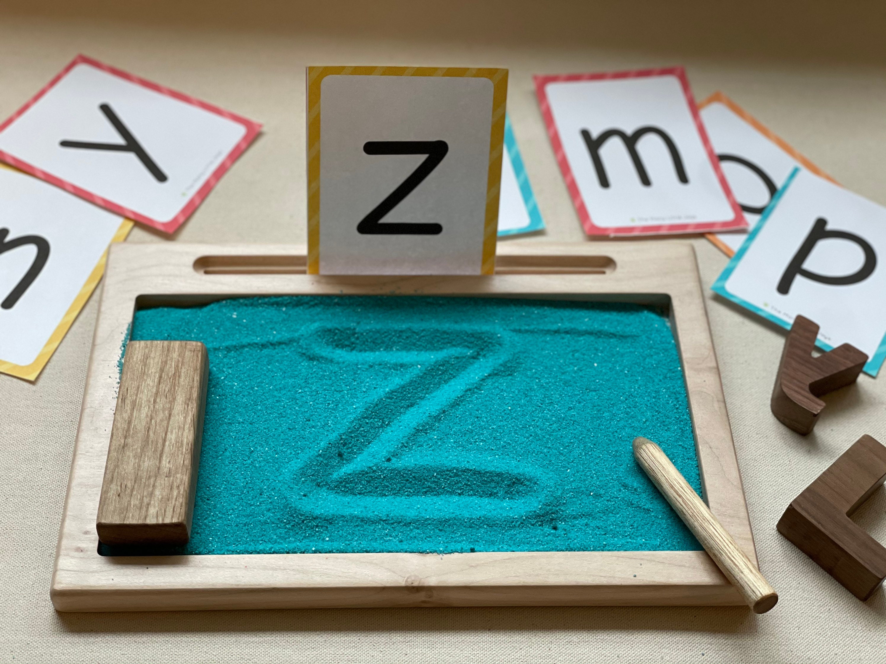 Sand Tray Wooden Sand Tracing Tray Montessori Inspired - Etsy