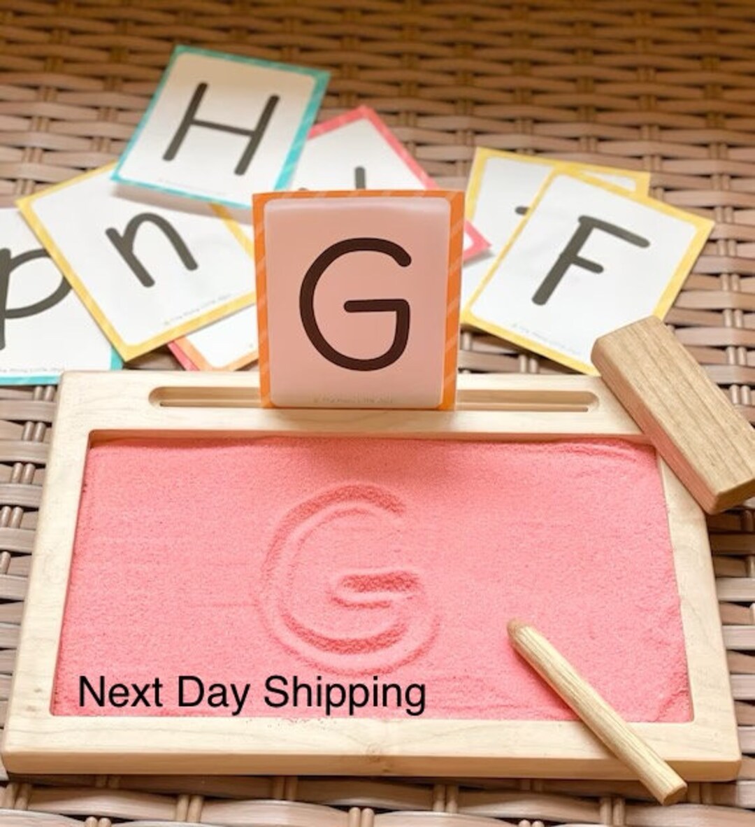 Sand Tray, Wooden Sand Tracing Tray, Montessori Inspired , Preschool ...