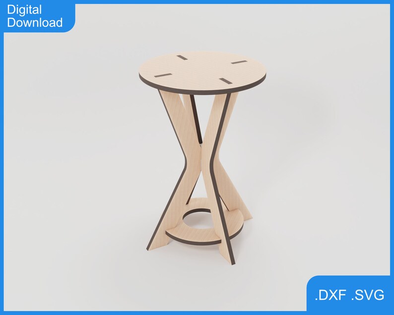 Side Table .SVG .DXF Templates - Etsy