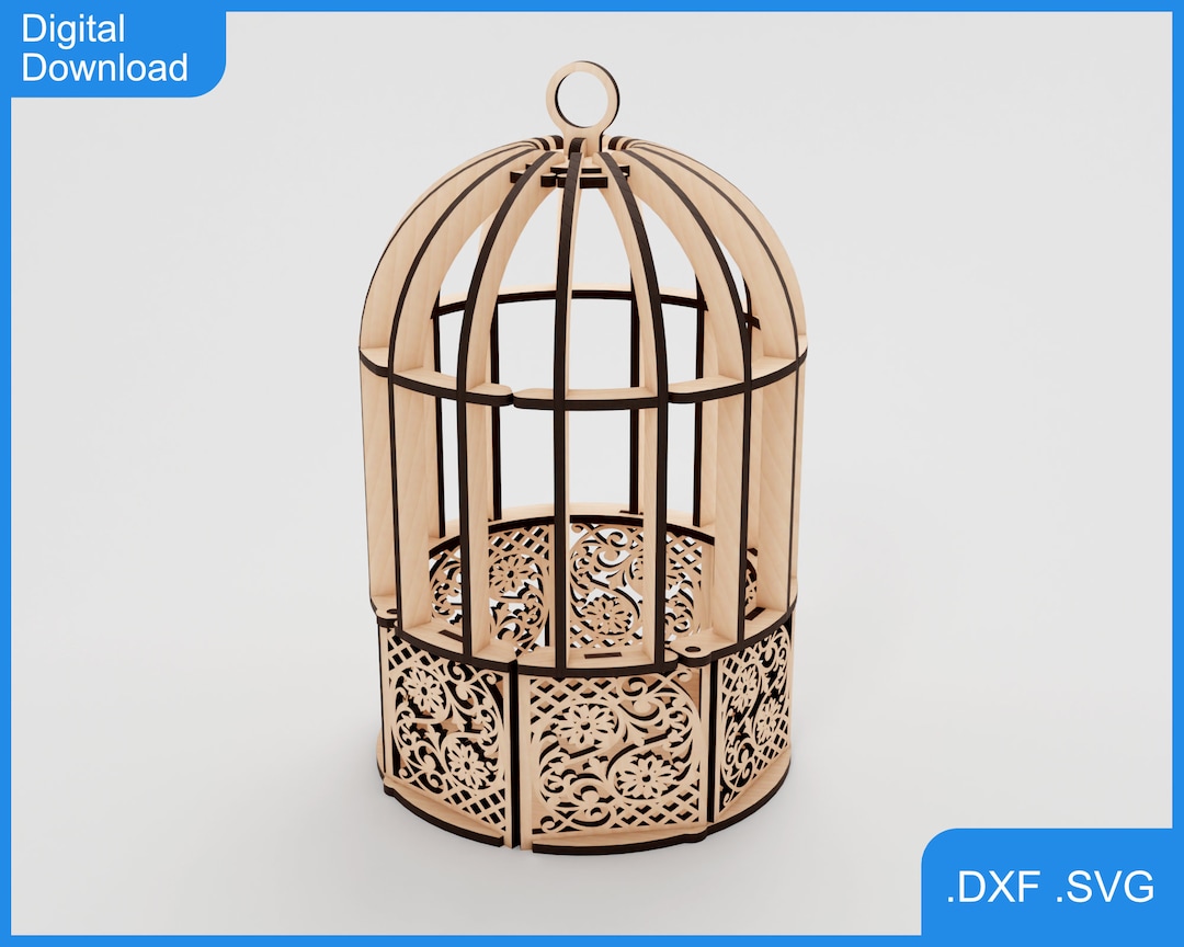 Decorative Wooden Bird Cages .SVG .DXF Templates - Etsy