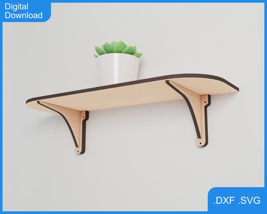 Wooden Wall Shelf .SVG .DXF Templates - Etsy