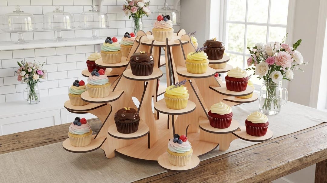 Wooden Tiered Cake Stand .SVG .DXF Templates - Etsy
