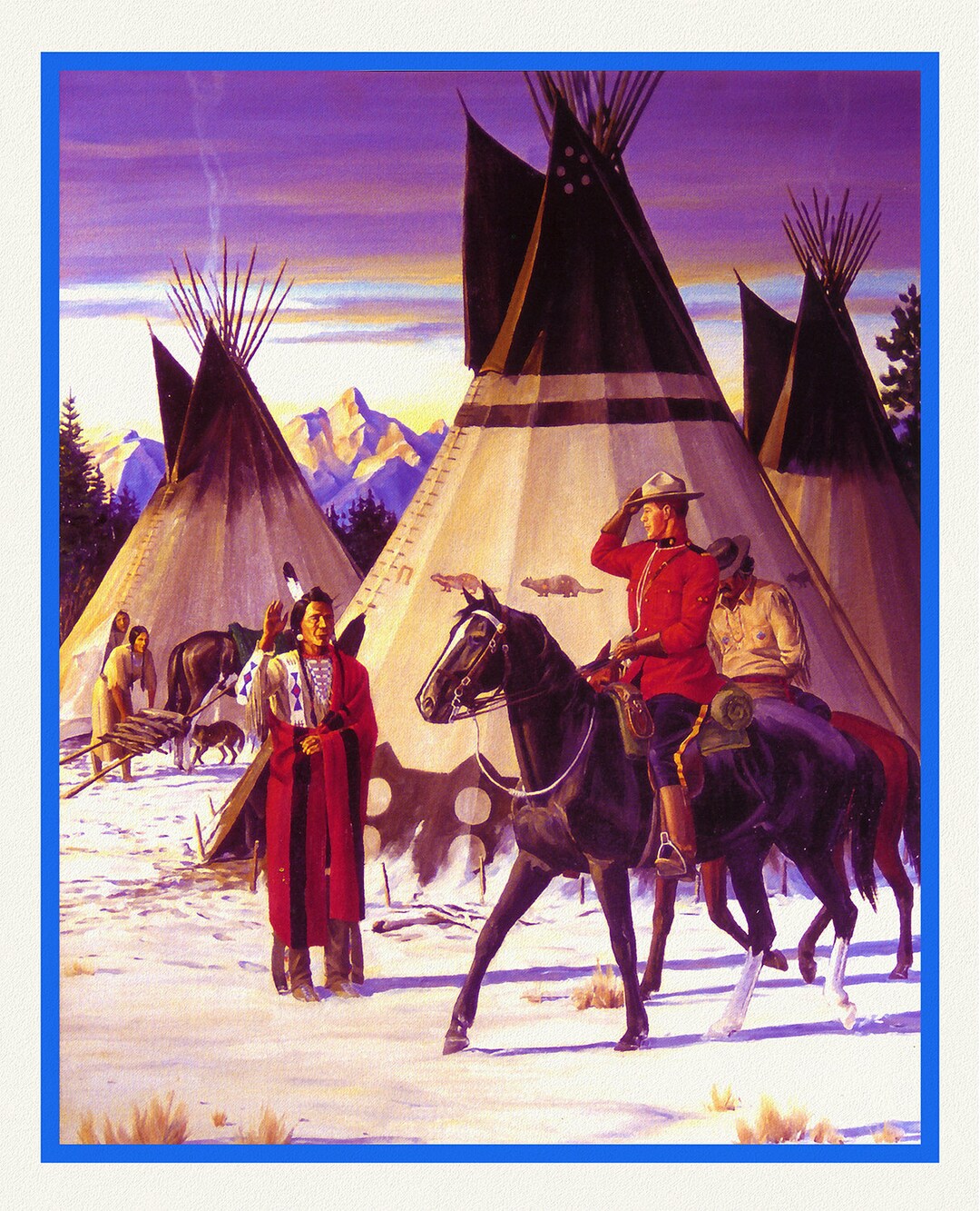 RCMP, Maintain the Right, Ver. XI, Poster on Heavy Cotton Canvas, 50 X ...