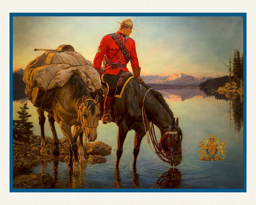 RCMP, Maintain the Right, Ver. IV, Poster on Heavy Cotton Canvas, 50 X ...