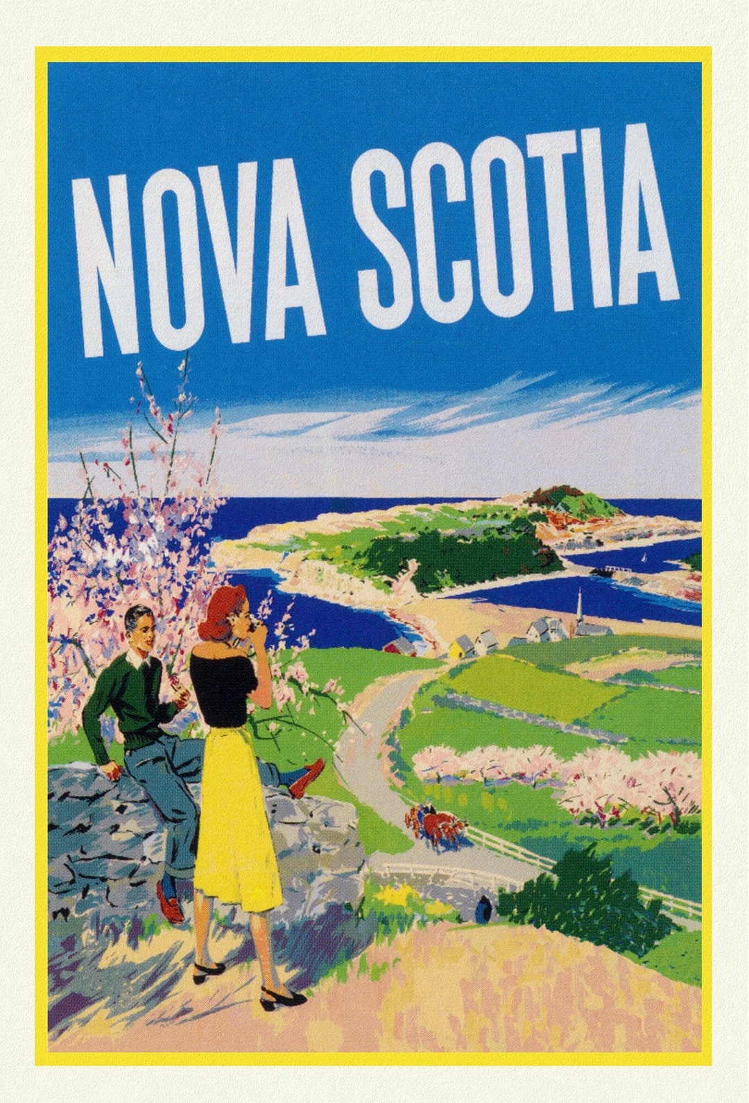Nova Scotia Vintage Travel Poster Vintage Print on Canvas - Etsy