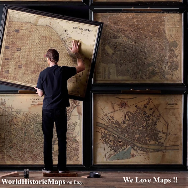 Old World Map - Etsy