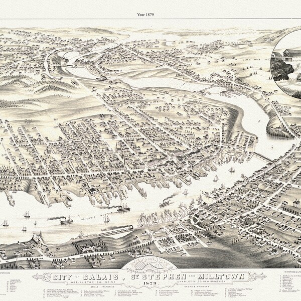 New Brunswick Map - Etsy