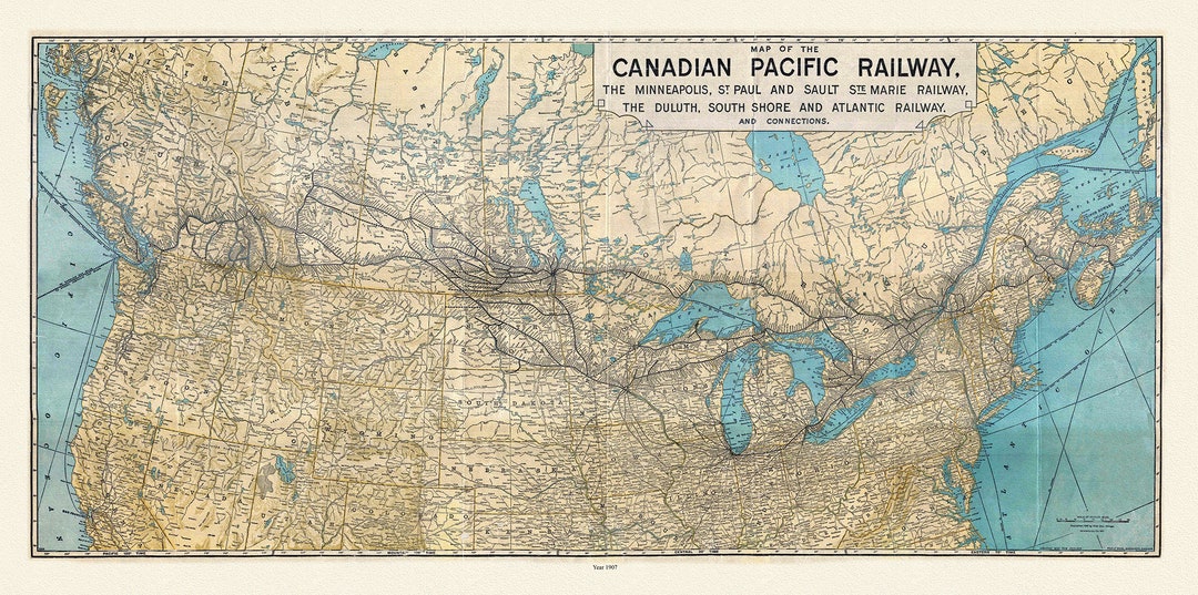 Map of the Canadian Pacific Railway, the Minneapolis, St. Paul and ...