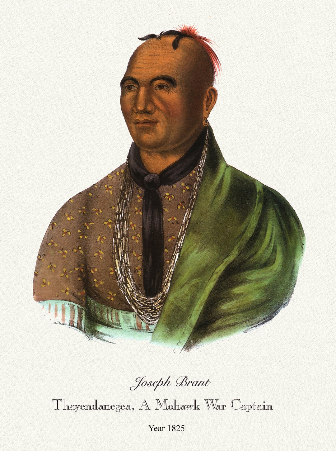 Joeseph Brant, Thayendanegea, A Mohawk War Captain, 1825, Vintage Print ...