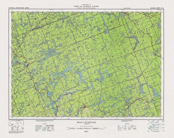 Map of Haliburton - Etsy