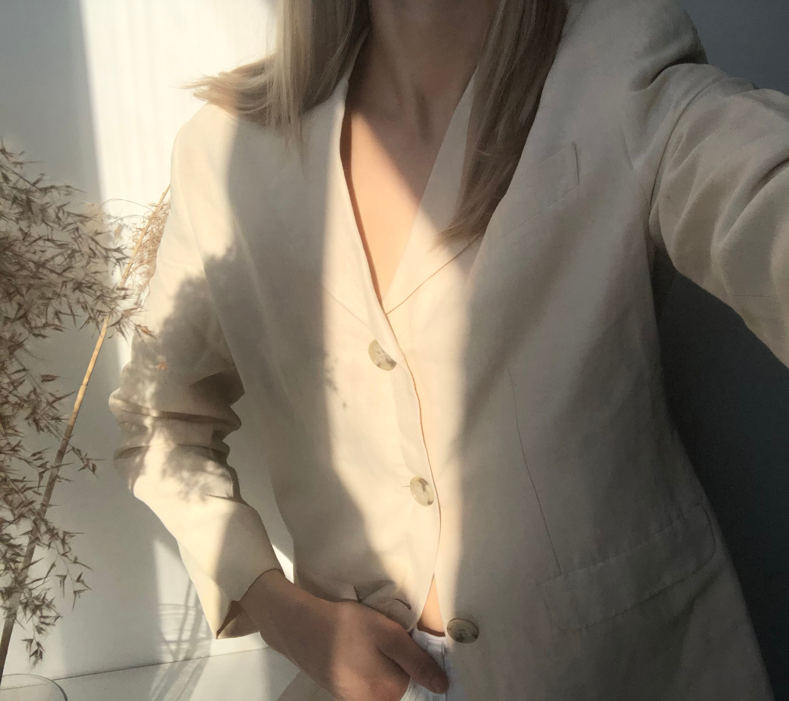 Vintage Cream Linen Blazer | Tweeds Ivory Jacket | Women's Size 4 ...