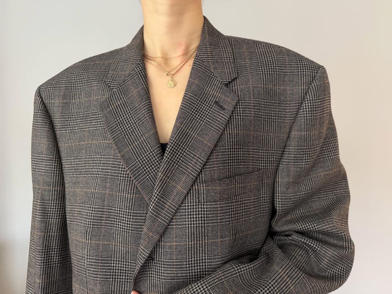 Vintage Chaps Ralph Lauren Plaid Blazer | Wool Cashmere Oversized Brown Sport Coat - Etsy