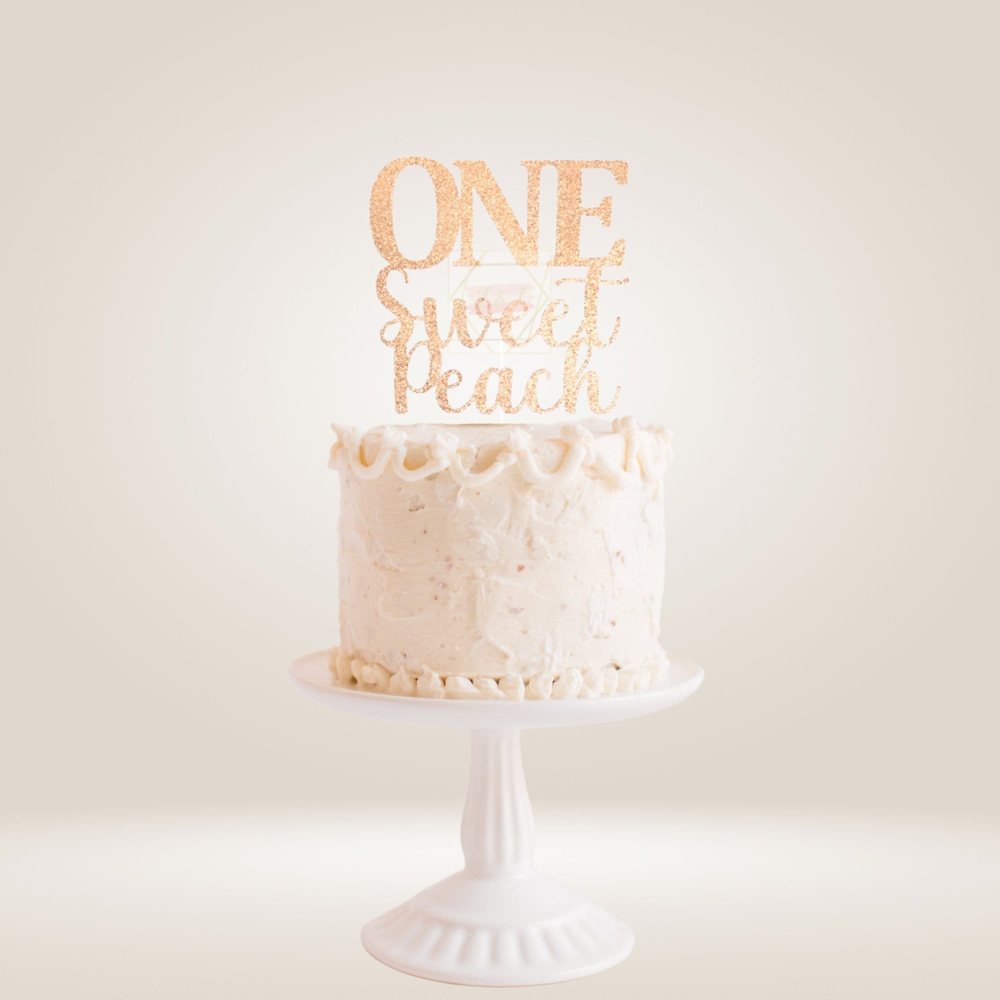 One Sweet Peach Cake Topper Sweet as a Peach Cupcake Topper - Etsy