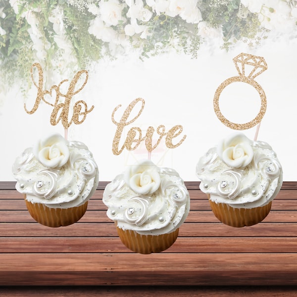 Wedding Cupcake Toppers - Etsy