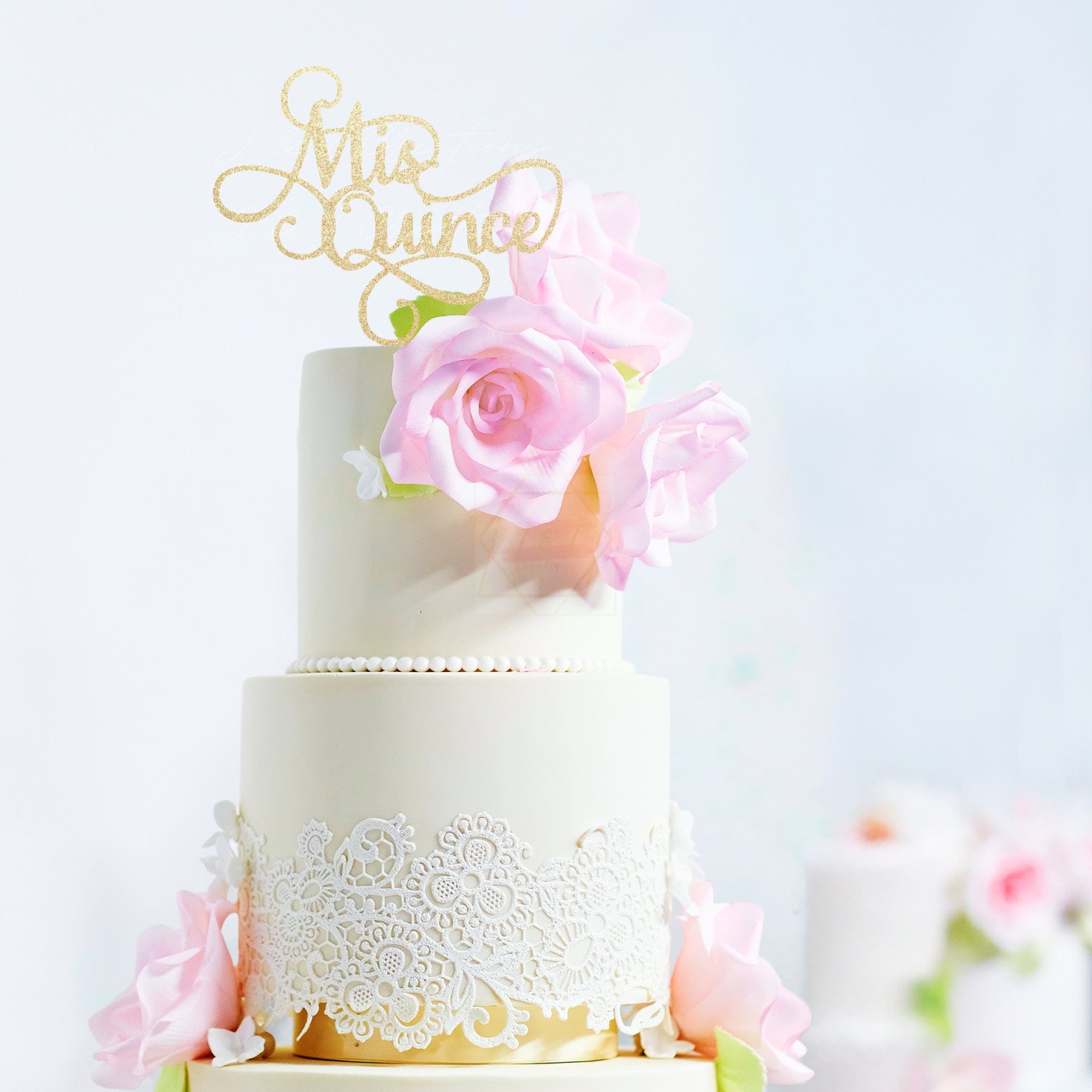 Mis Quince Cake Topper, 15th Birthday, Quinceanera Cake Topper, Glitter ...