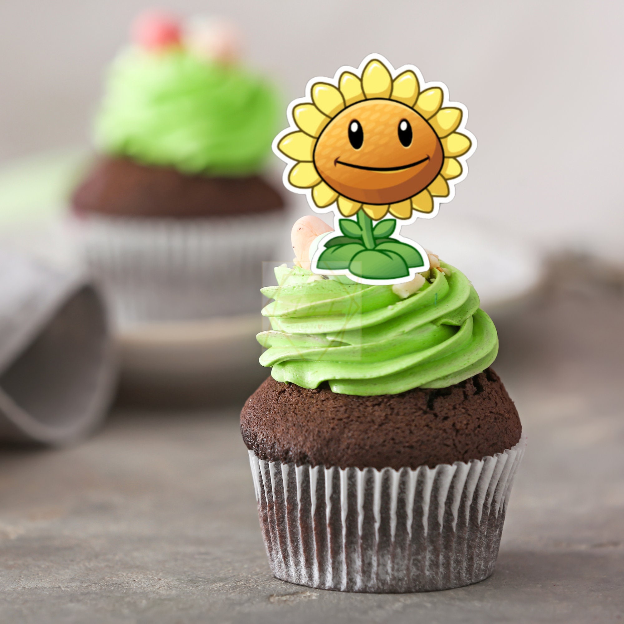 Plants Vs. Zombies Cake Topper, Custom Age, Zombie Party Decor - Etsy