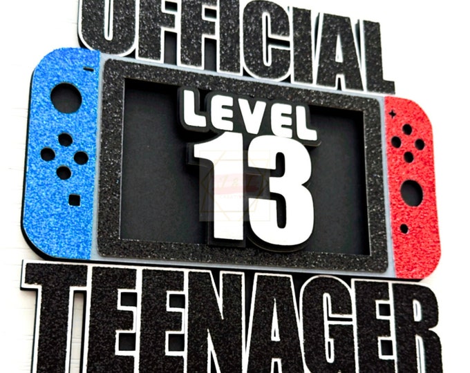 Official Teenager Cake Topper, Thirteenth Birthday Cake Topper, Level ...