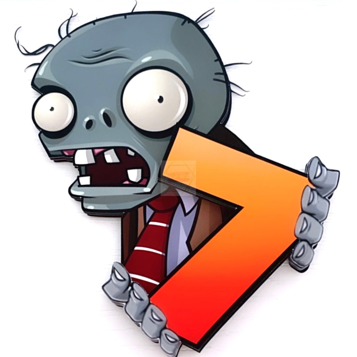 3D Plants Vs. Zombies Cake Topper Zombie Cake Decor Custom - Etsy