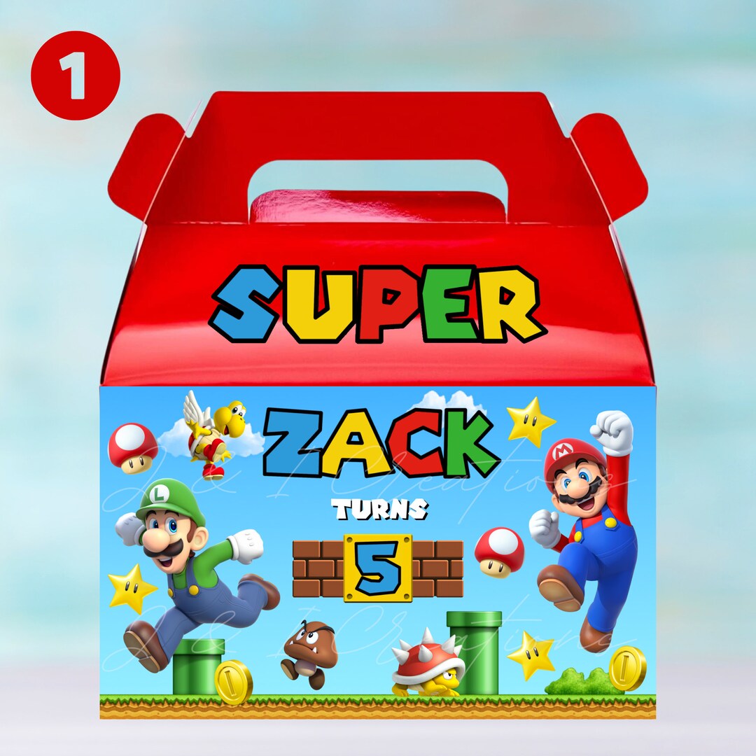Super Mario Favor Boxes, Super Mario Party, Treat Boxes - Etsy