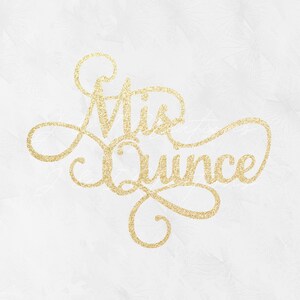 Mis Quince Cake Topper, 15th Birthday, Quinceanera Cake Topper, Glitter ...