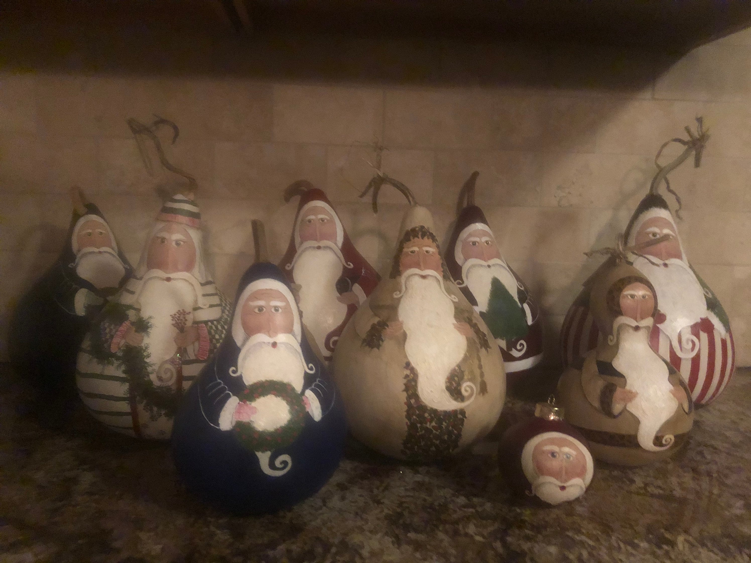 Artisan Santa Gourd - Christmas Gourd - Santa Gourd - Holiday Decor - Etsy