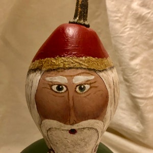 Artisan Santa Gourd - Christmas Gourd - Santa Gourd - Holiday Decor - Etsy