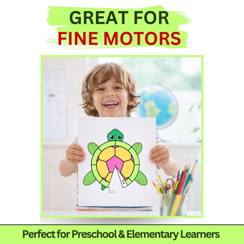 Build a Turtle Craft Printable for Kids, Cut and Paste Turtle Activity ...