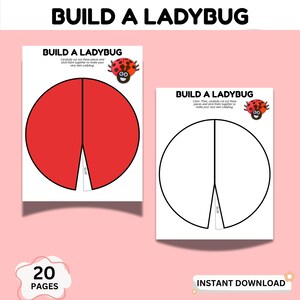 Build a Ladybug Craft Printable for Kids, Cut and Paste Activity ...