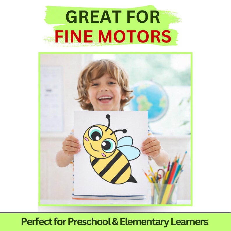 Build a Bee Craft Printable for Kids, Cut and Paste Bee Activity ...