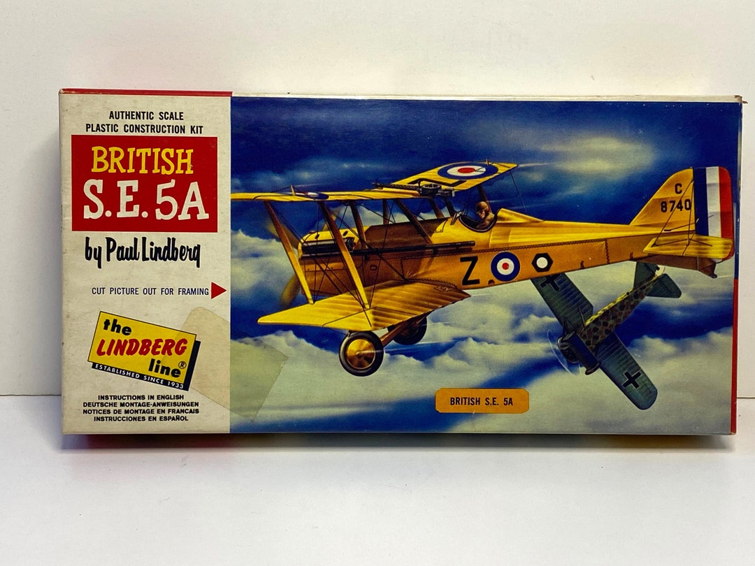 British S.E.5A Vintage Paul Lindberg, 1965 Release, A Lindberg Line ...
