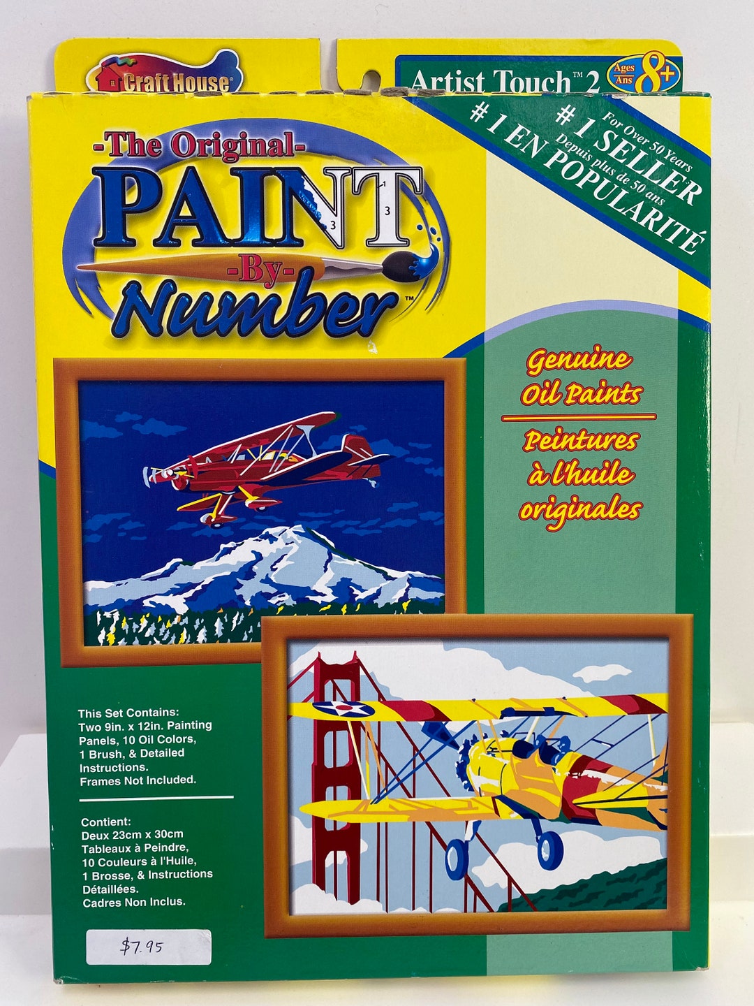 Artist Touch 2 Biplanes. Cool Paint by Number Kit, Unopened in New ...