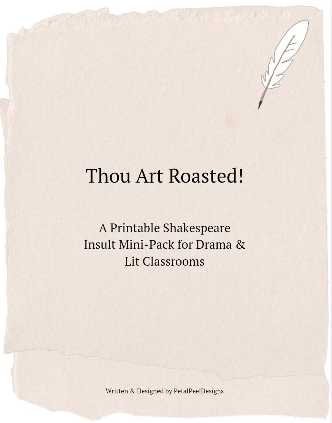 Shakespeare’s Greatest Insults — Printable Short Scenes & Activities ...