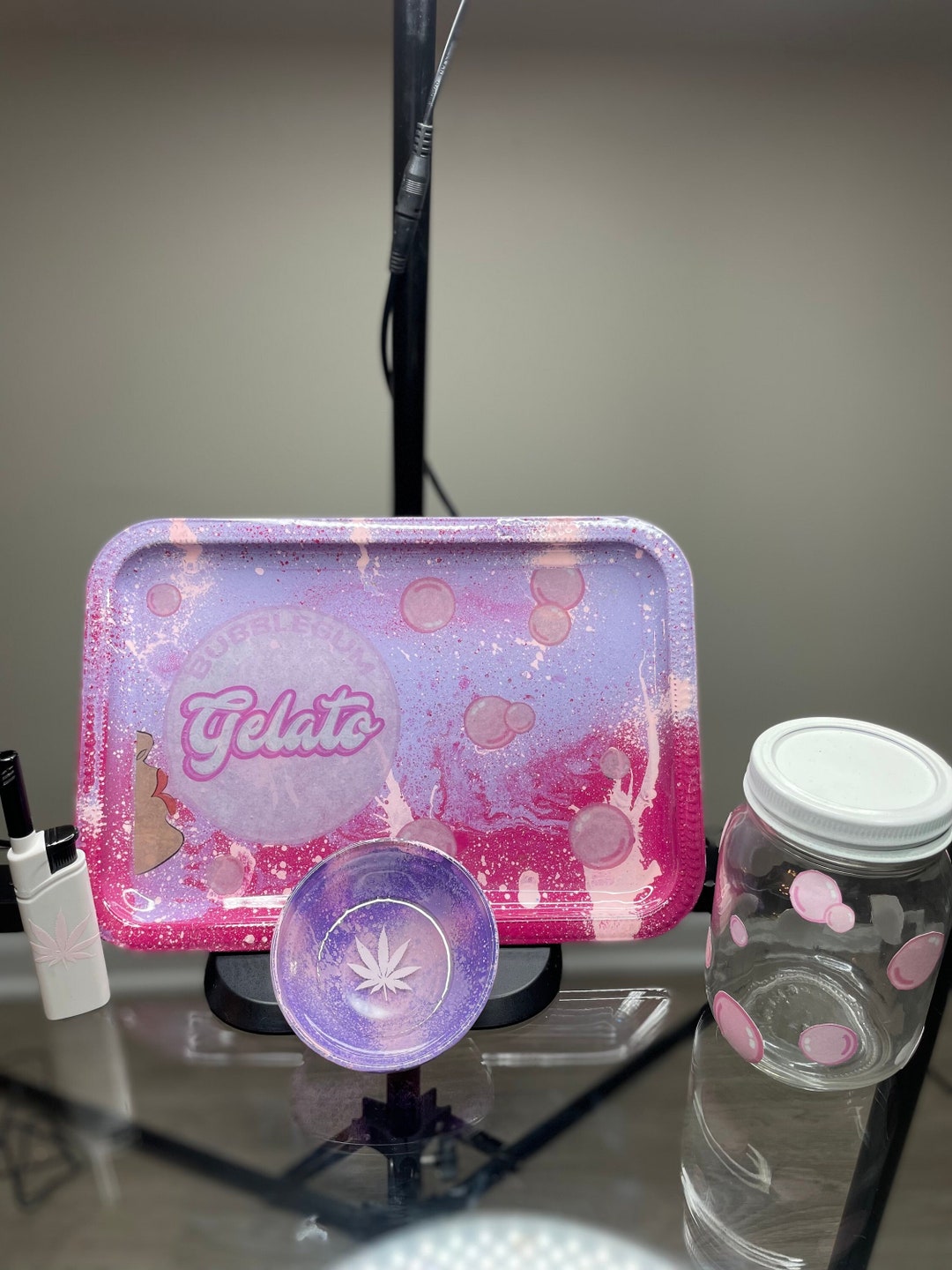 Bubble Gum Gelato Rolling Tray Set Custom Rolling Tray Set - Etsy
