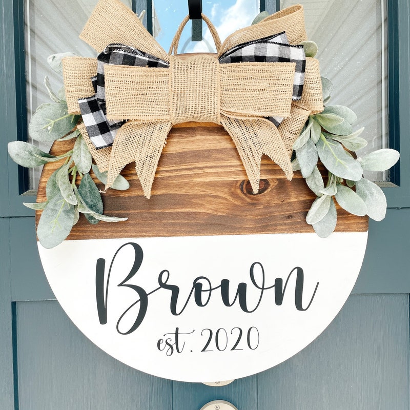 Round Welcome Sign - Etsy