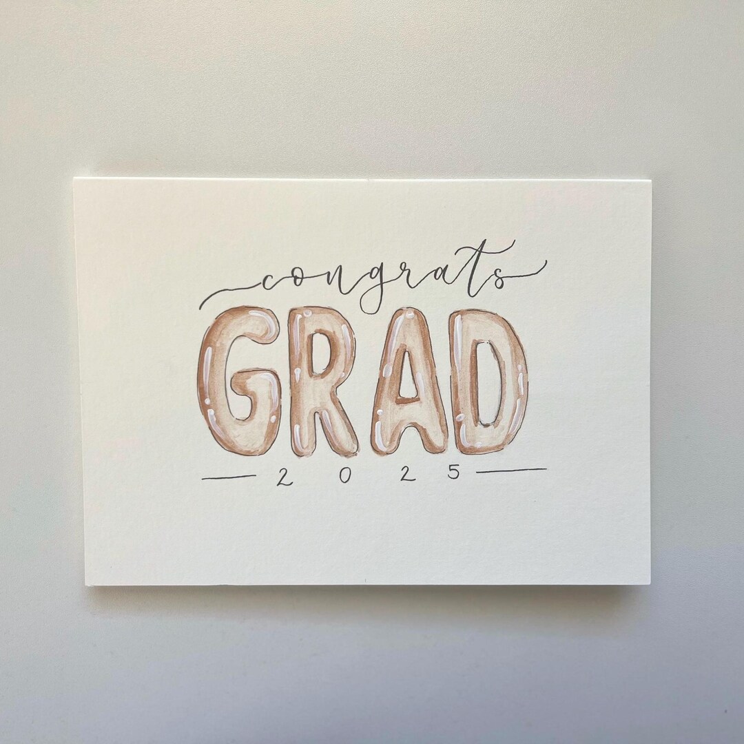 Handmade Watercolor Graduation Card - Etsy