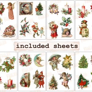 Christmas Fussy Cuts, Vintage Christmas Junk Journal Ephemera ...