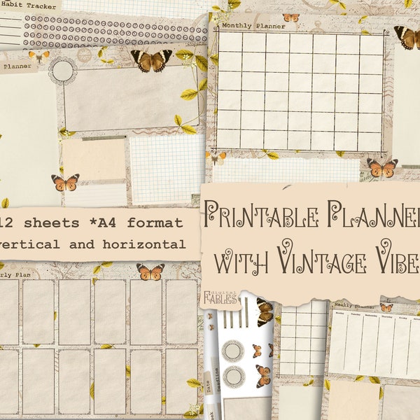 Vintage Planner - Etsy
