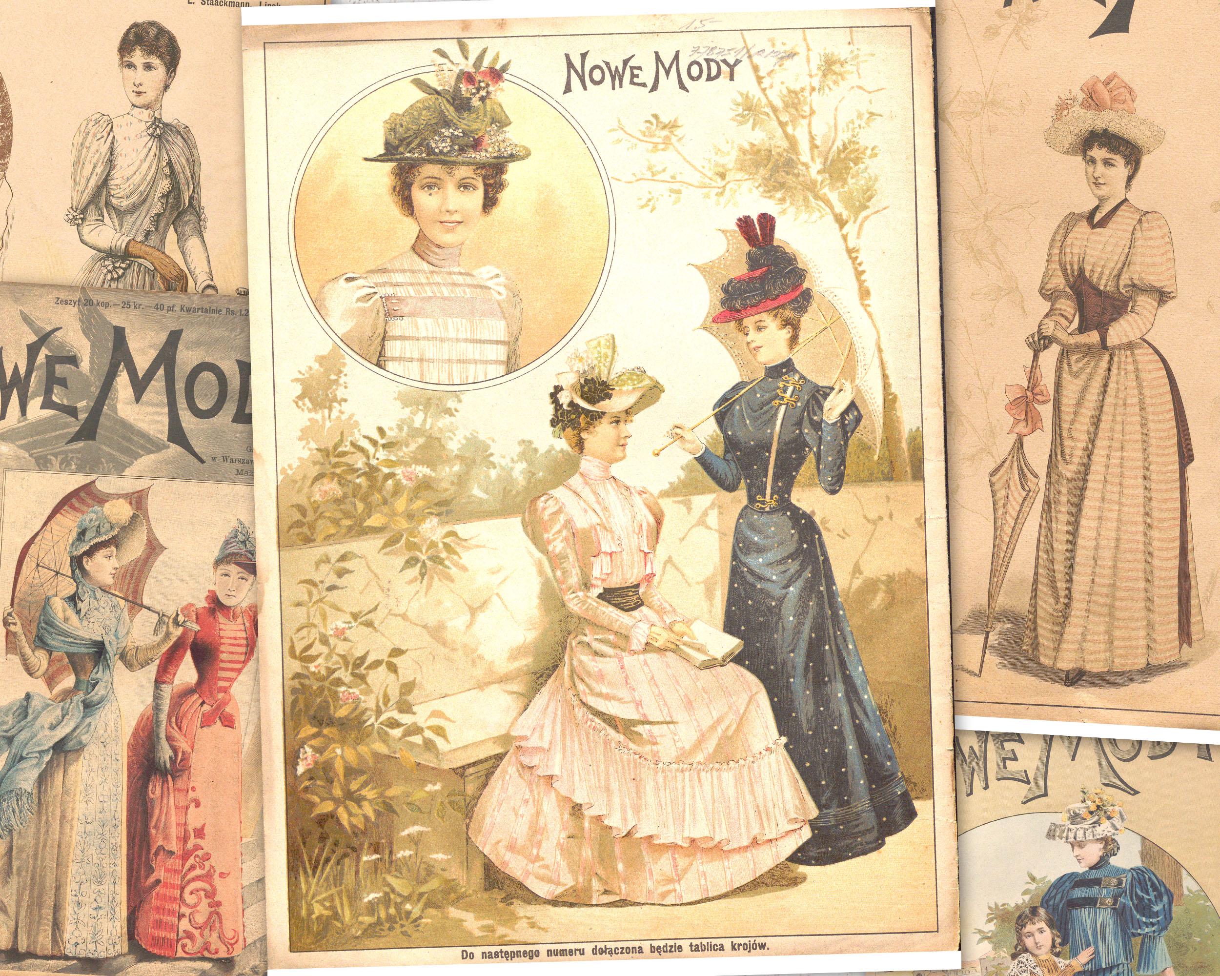 Vintage Fashion Old Magazine Covers, Authentic 1890-1910 Pages, Junk ...
