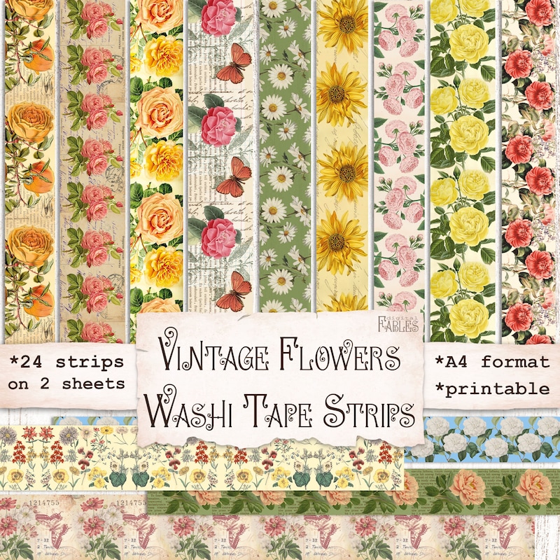 Flower Washi Tape - Etsy