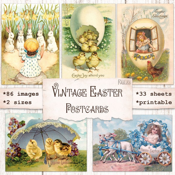 Vintage Easter Card - Etsy