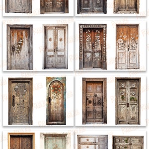 Wood Doors Scrapbook Printable, Open, Digital Journal Ephemera, Fairy ...