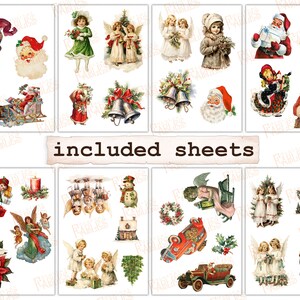 Christmas Fussy Cuts, Vintage Christmas Junk Journal Ephemera ...